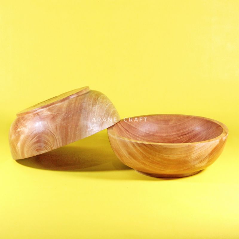 Jual Mangkok Kayu Mahoni Foodgrade Mangkuk Kayu 18 cm | Shopee Indonesia