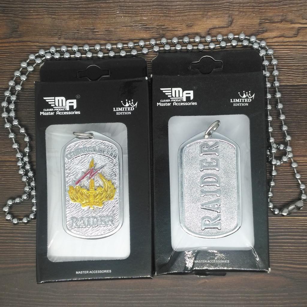 Jual Kalung Logo Raider - Api Raider Baret dog tag raider kalung rantai ...