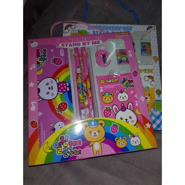 Jual stationer set/ 6 in 1 Alat tulis lengkap (pensil, penghapus ...