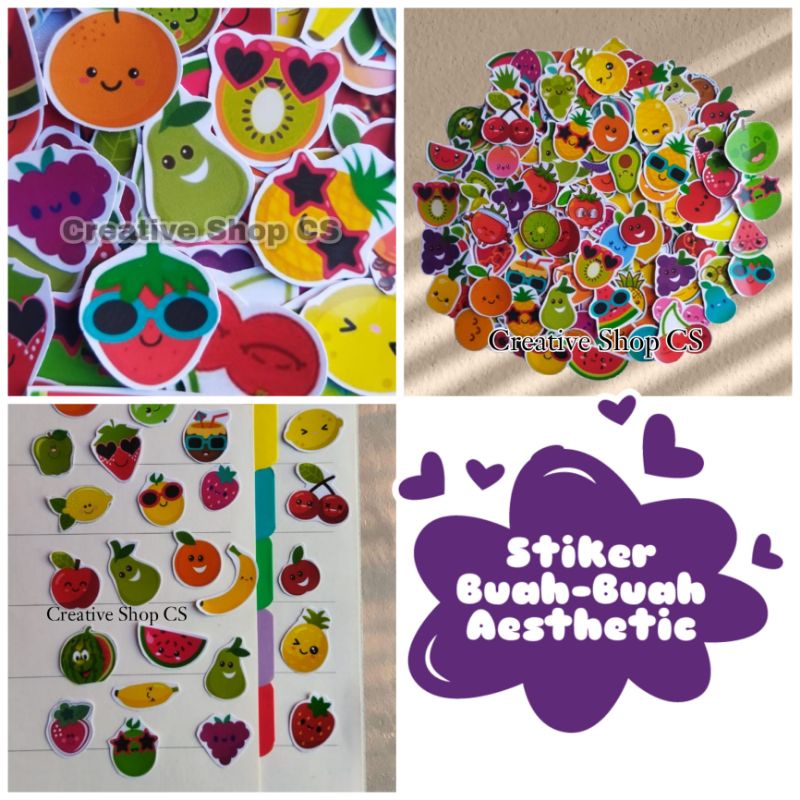 Jual (ISI 10 STIKER ) STIKER BUAH - BUAHAN / STICKER FRUIT /STIKER BUAH ...