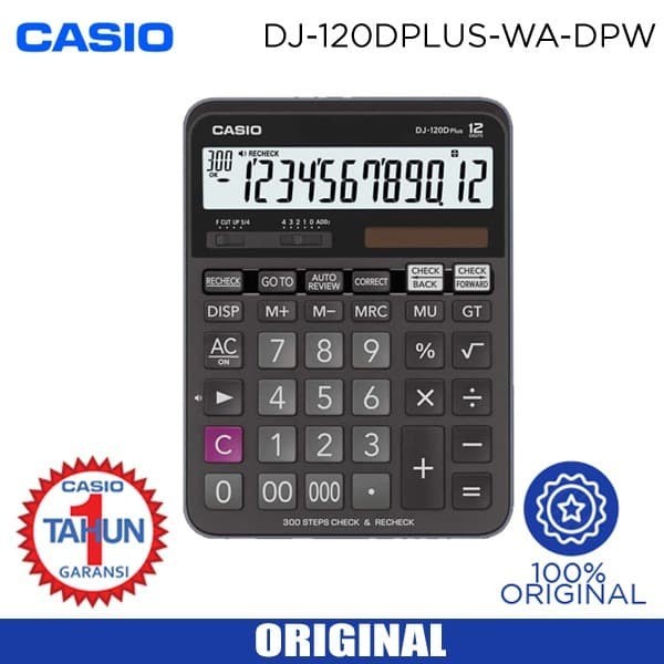 Jual Casio | Kalkulator (Desktop Calculator) | 12 digit | DJ-120D Plus | Shopee Indonesia