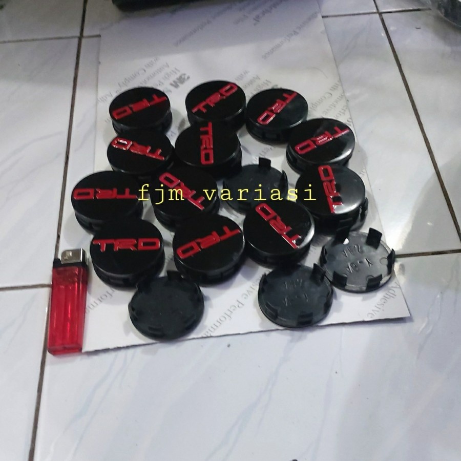 Jual TUTUP DOP DOF RODA VELG BAN AS CENTER TRD HITAM MERAH TOYOTA AGYA ...