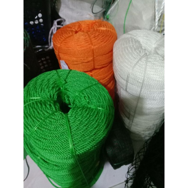 Jual tali tambang plastik tebal 4 Mili warna per roll panjang 200 meter | Shopee Indonesia