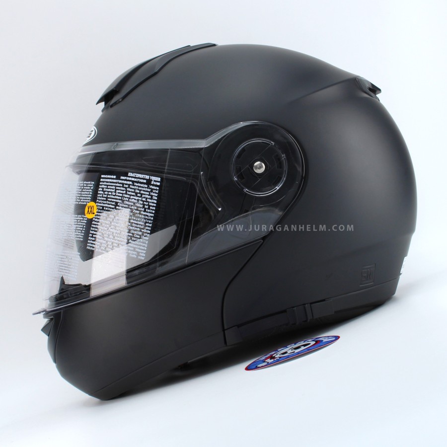 Jual Zeus ZS-3050 Matt Black Modular Flip Up Double Visor ZS3050 | Shopee Indonesia