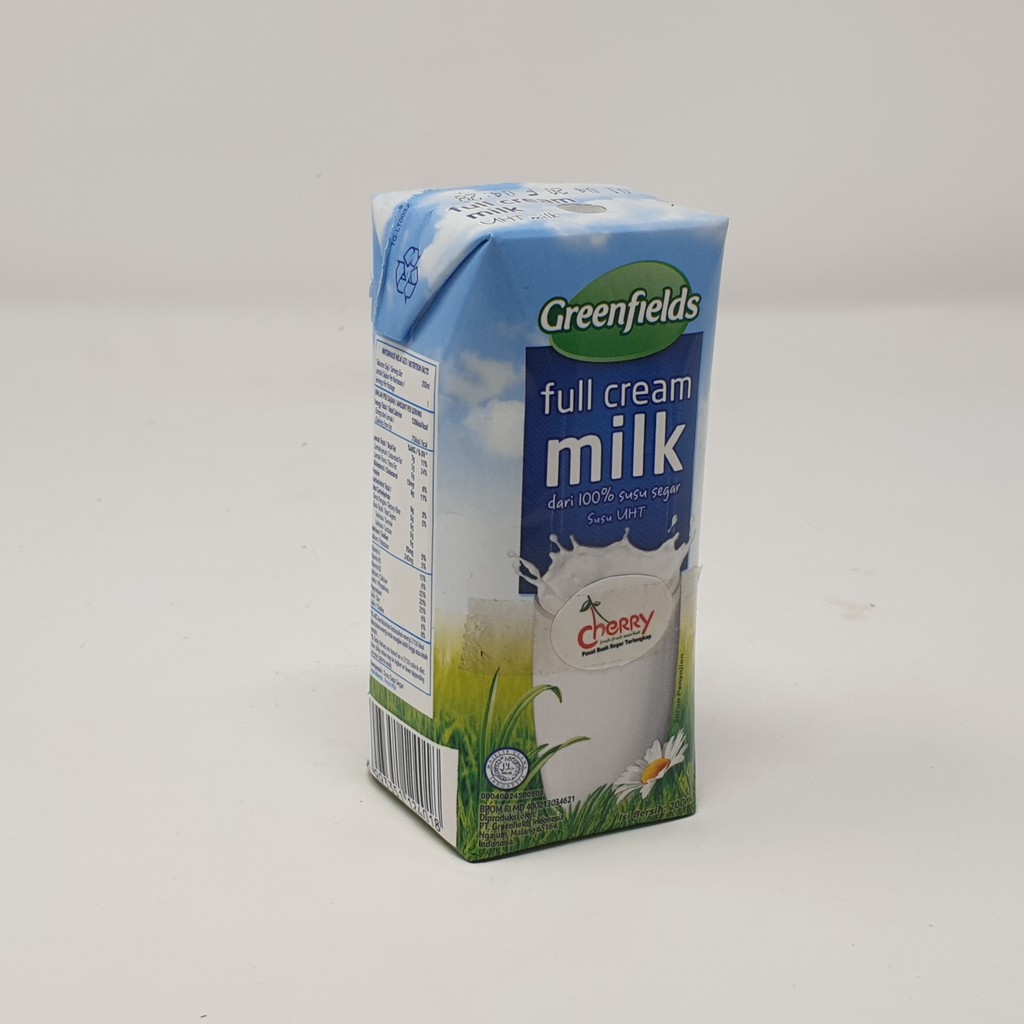 Jual SUSU GREENFIELDS UHT FULL CREAM 200 ML MILK | Shopee Indonesia