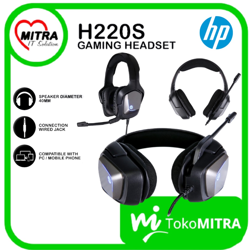 Jual HEADSET GAMING HP H220S / HEADPHONE GAMING (ORIGINAL) | Shopee ...
