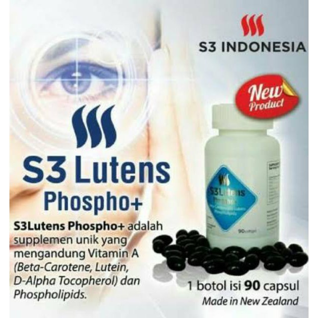 Jual S3 Lutens Phospo+ 100% Original Suplemen Mata S Lutena Asli ...
