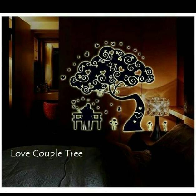 Jual Wallsticker Love Couple Tree, Wallsticker Glow Love, Wallsticker ...