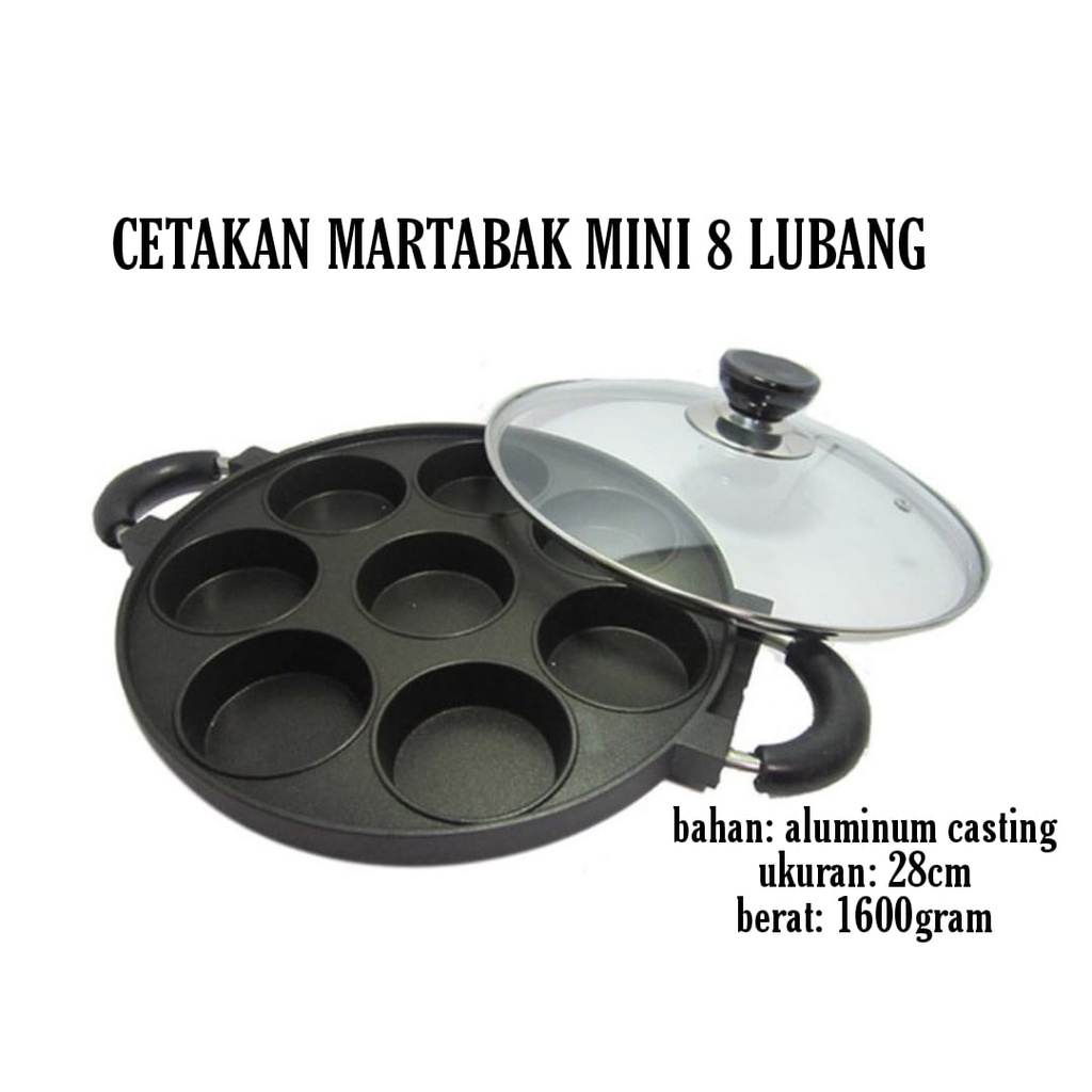 Jual CETAKAN KUE TEFLON ANTI LENGKET 7 LUBANG - Martabak Mini | Shopee ...