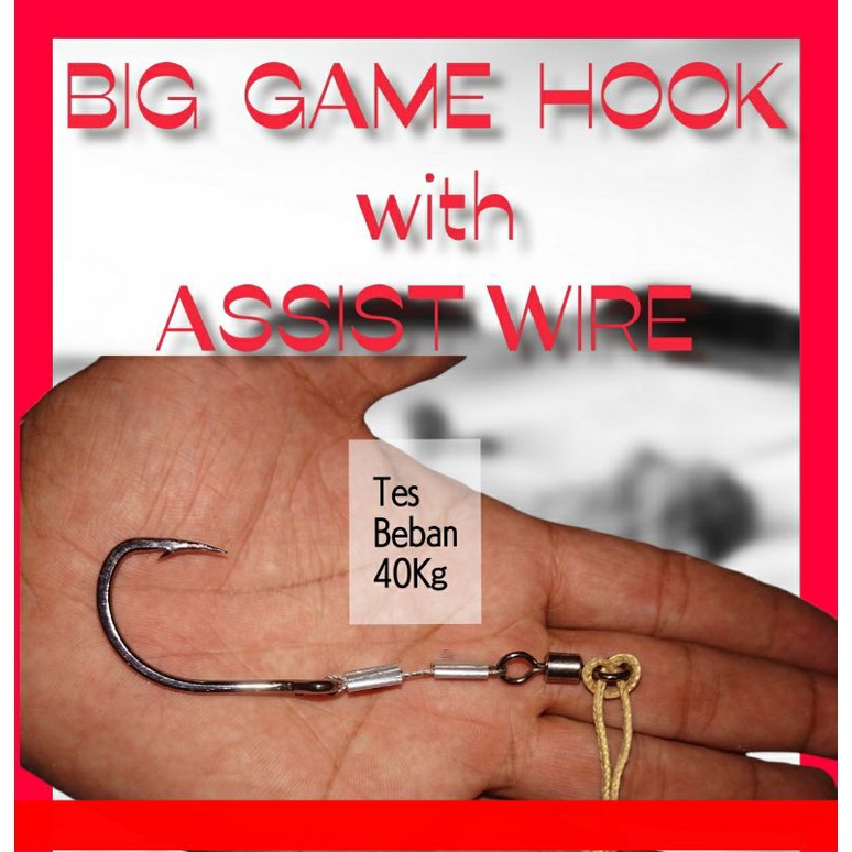 Jual Big Game Hook Kail Besar Dengan Leader Wire | Shopee Indonesia