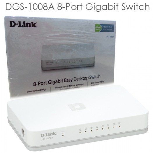 Jual D-Link DGS-1008A 8-Port Gigabit Switch Plastic Bagus MURAH ...