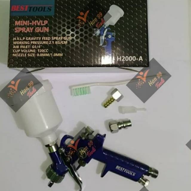Jual Spray Gun Mini / Spray Gun Paint Mini BestTools Tabung Atas Nozzle ...