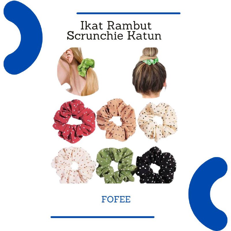 Jual [LOCAL] - SCRUNCHIE KUNCIRAN IKAT RAMBUT HIJAB CEPOL ANTI PUSING ...