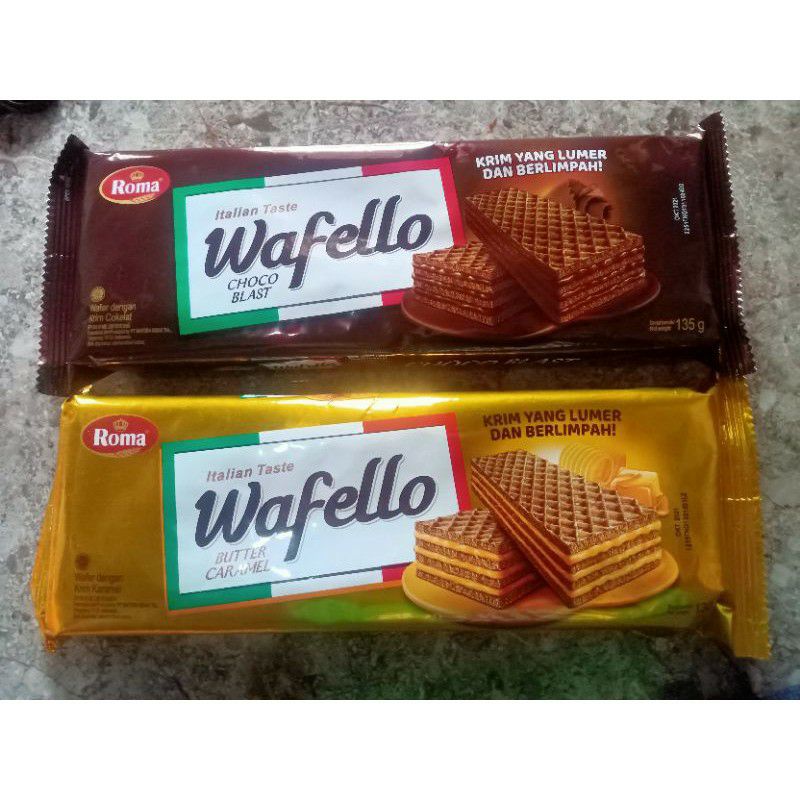 Jual roma wafello 110gr rasa choco blast n caramel | Shopee Indonesia