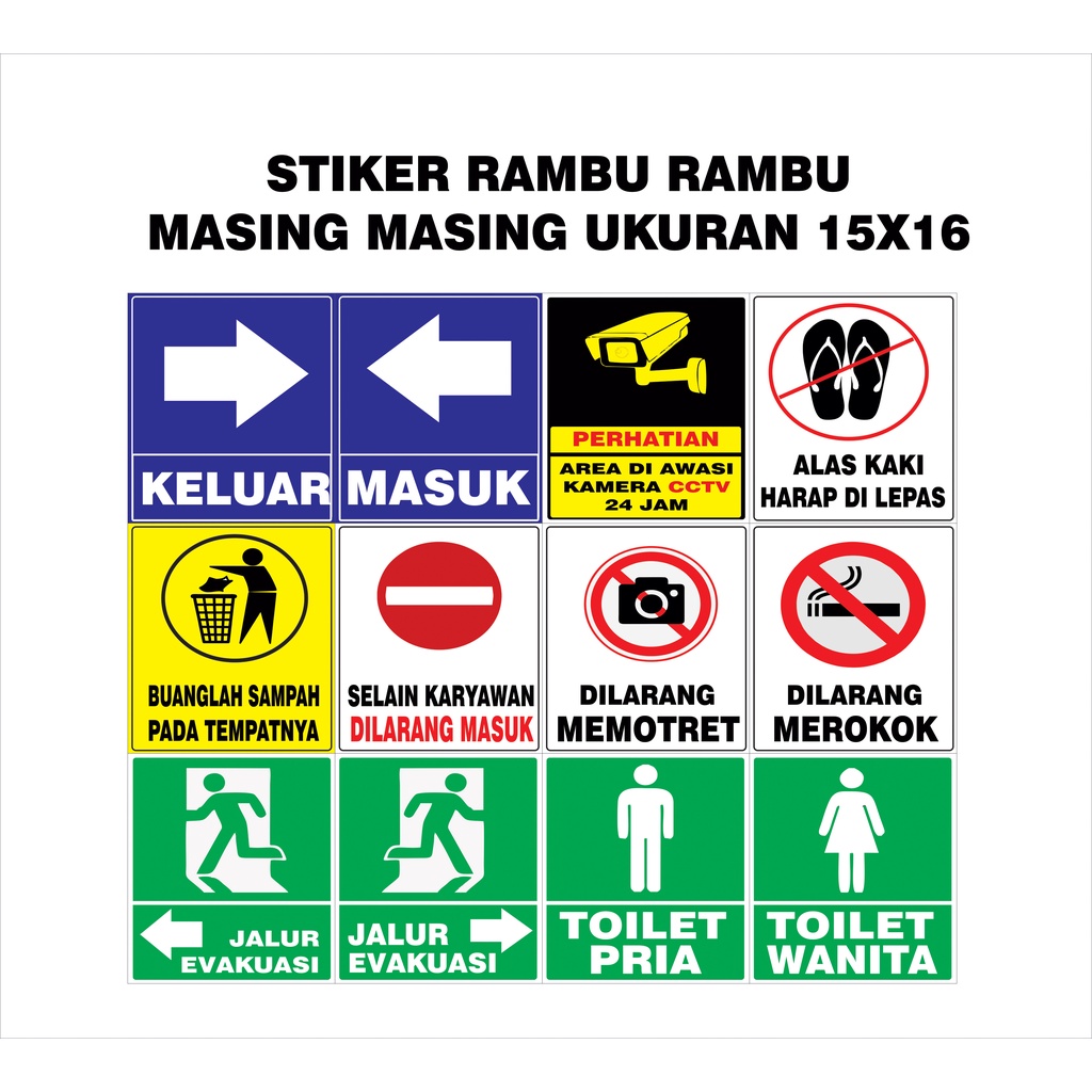 Jual STIKER RAMBU RAMBU DI JUAL HANYA 1 SET | Shopee Indonesia