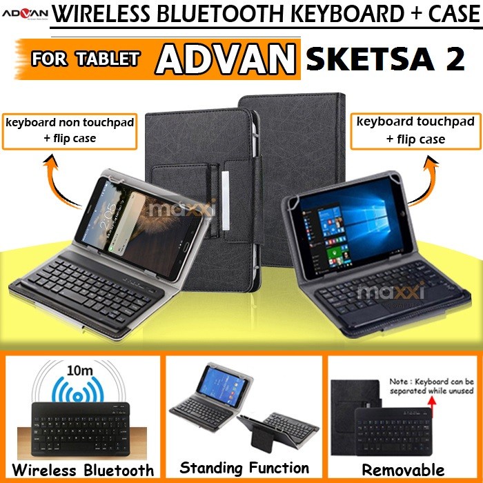 Jual Advan Tab Tablet Sketsa 2 10" 10.1 In Inch Inci 2022 Wireless Bluetooth Blutooth Keyboard ...