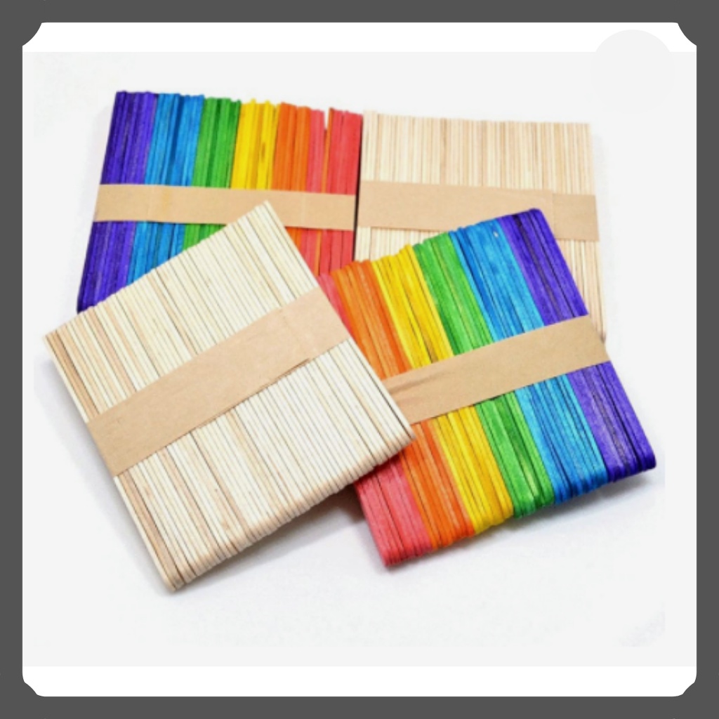 Jual Stick Es Krim Warna/Polos Isi 45-50 Pcs A800-A/B | Shopee Indonesia