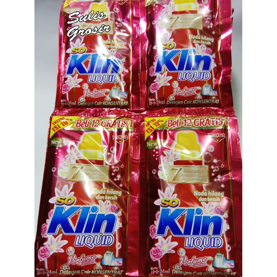 Jual So Klin Liquid Merah 1 Renceng Isi 13 Pcs | Shopee Indonesia