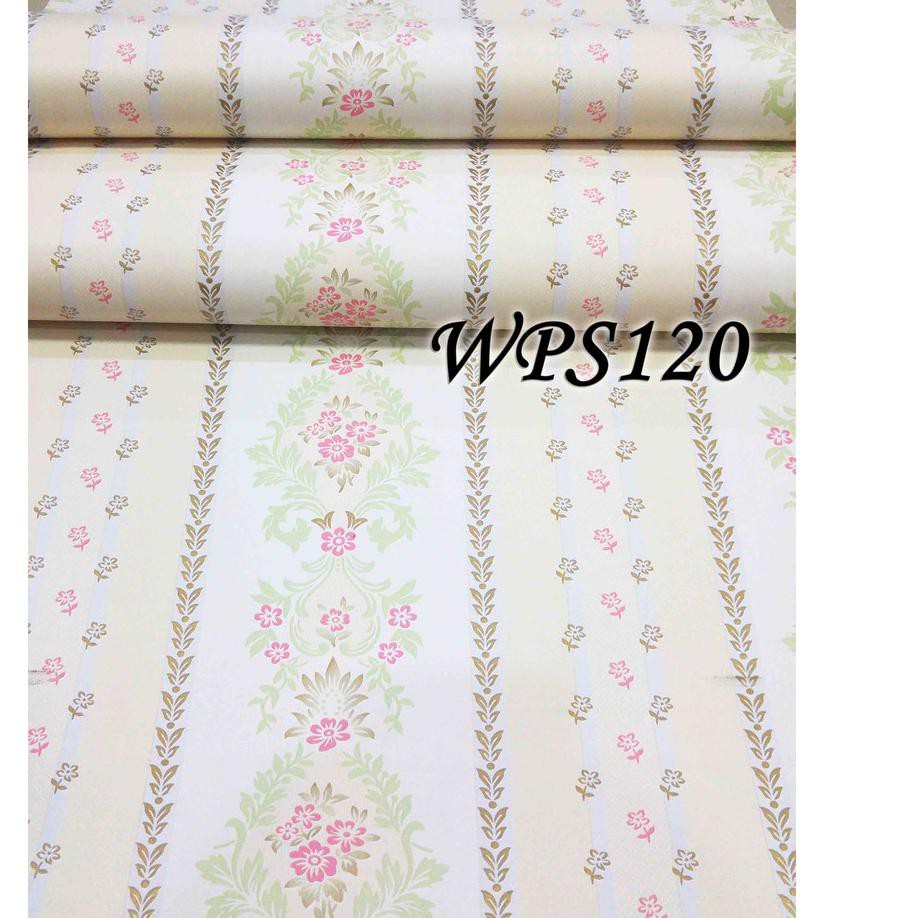 Jual Harga Bersahabat.. METH WPS120 CREAM PASTEL N LINE FLOWER WALPAPER ...