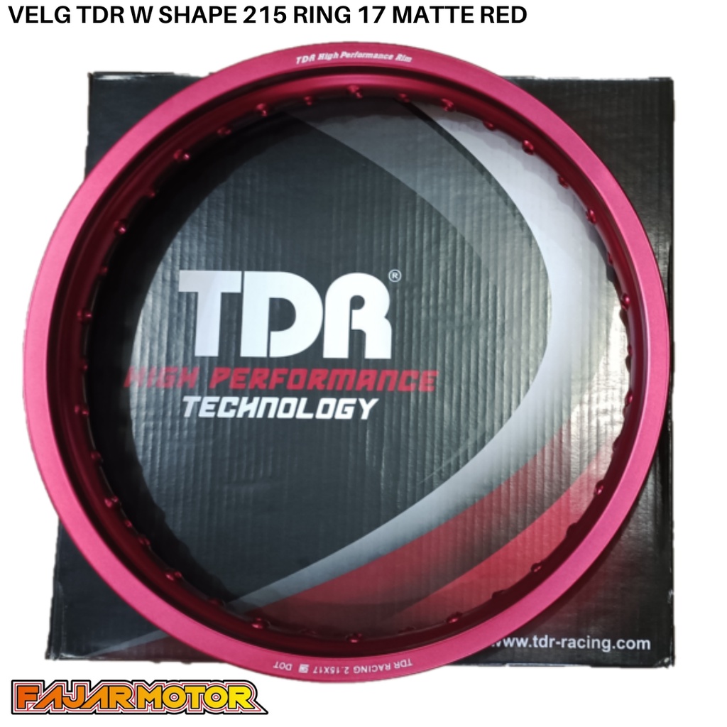 Jual VELG TDR 215 RING 17 W SHAPE MATTE RED | Shopee Indonesia