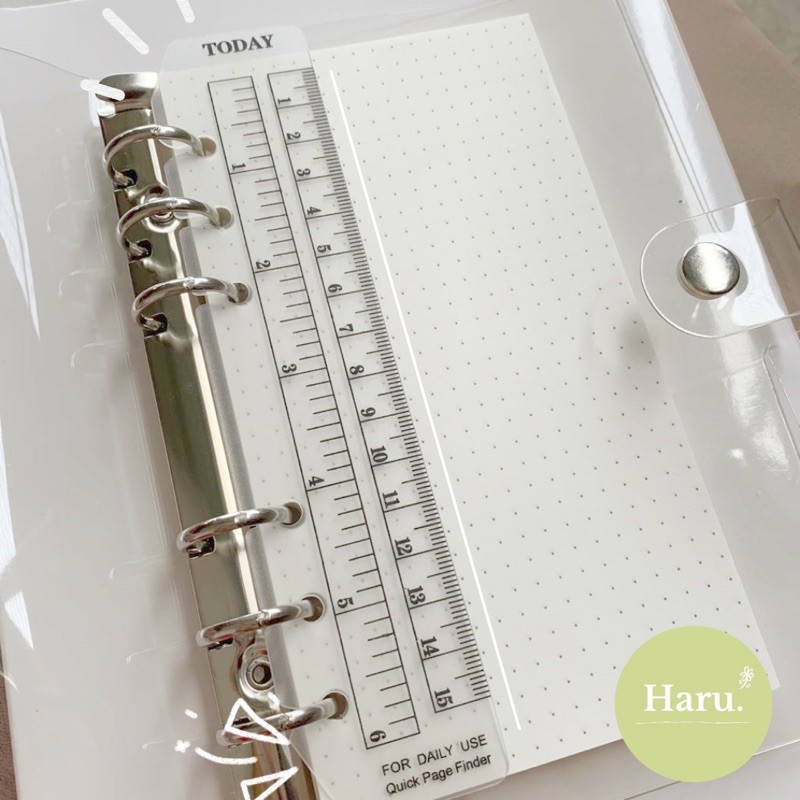 Jual [HARU] Penggaris Ruler Binder Transparan A5 A6 | Shopee Indonesia