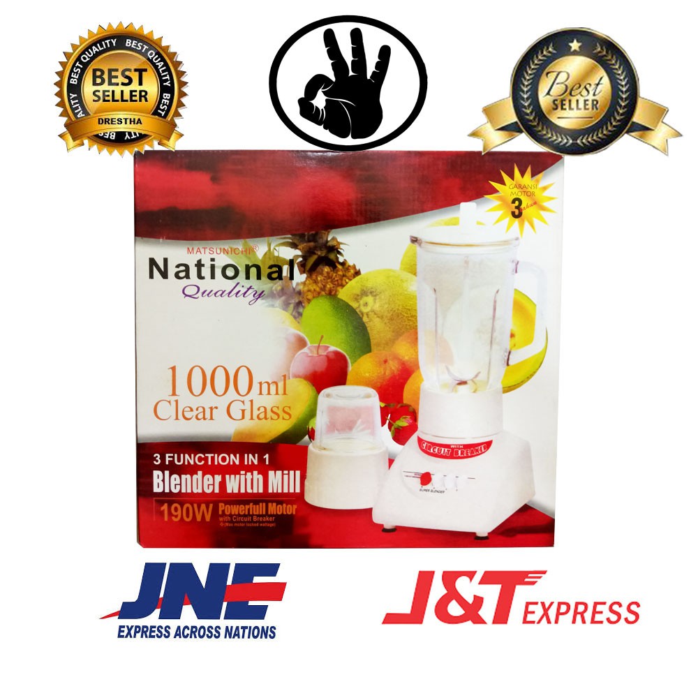 Jual Okayshop Blender Kaca Model National 3 IN 1 Kapasitas 1 Liter ...