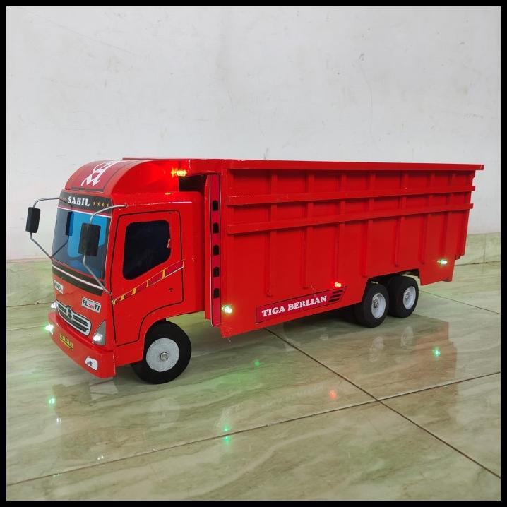 Jual Miniatur Mobil Truk Tronton Oleng Kayu Truck Oleng Besar 70Cm ...