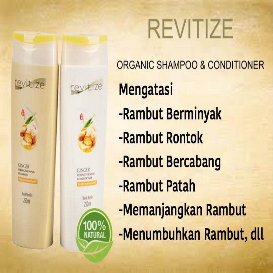 Jual Revitize Ginger Strengthening Shampoo & Conditioner Original Tiens ...