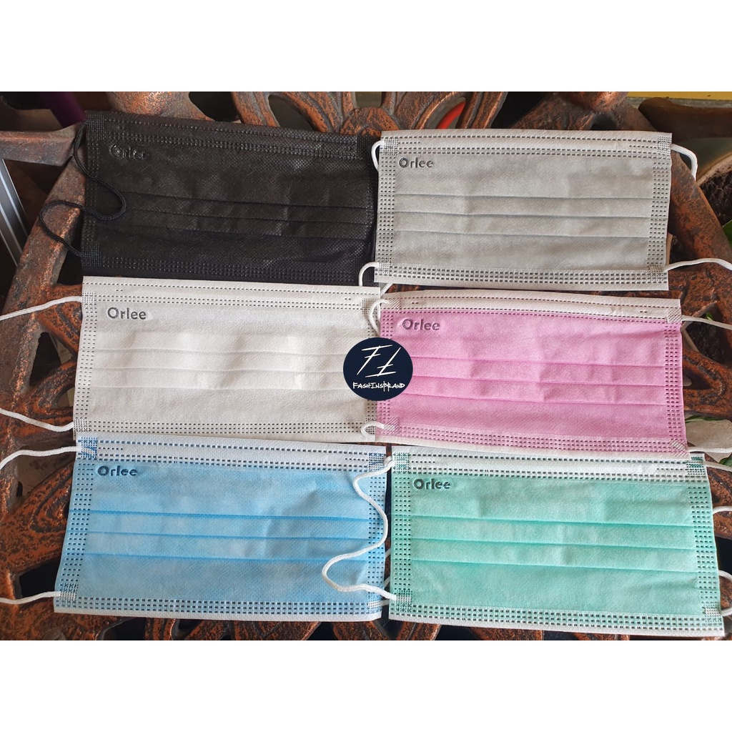 Jual Masker Medis Orlee Earloop Non Hijab 3 Ply Ijin Kemenkes Putih ...