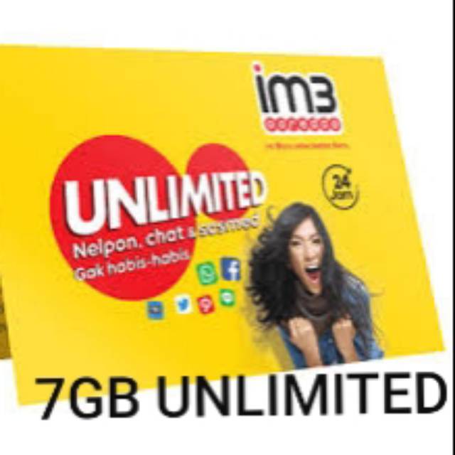 Jual KARTU PERDANA IM3 OOREDOO 7GB UNLIMITED | Shopee Indonesia