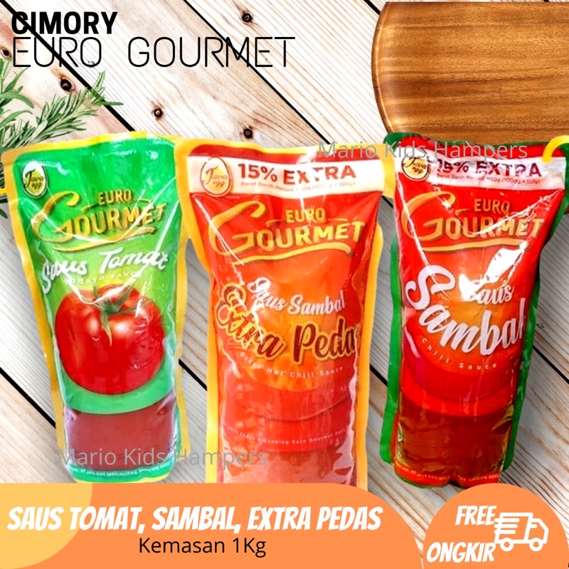 Jual Saus Sambal / Saus Tomat / Saus Extra Pedas Euro Gourmet 1kg ...