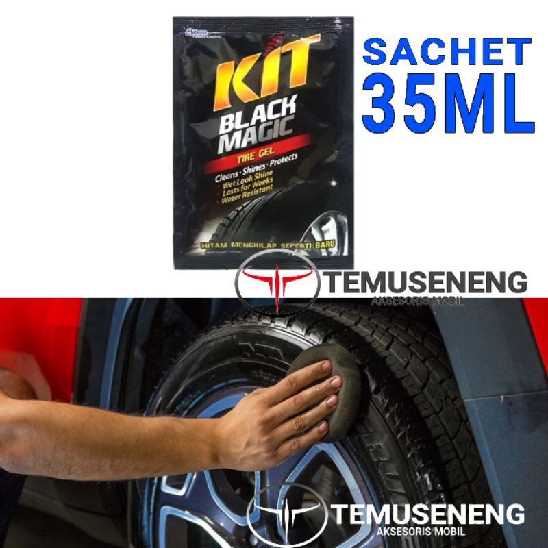 Jual Kit Black Magic Tire Gel Semir Ban Sachet 35 Ml Semir Ban Mobil ...