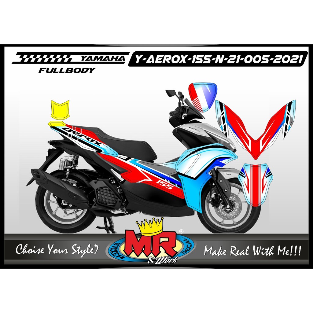 Jual Decal Stiker FullBody Motor Yamaha Aerox 155 New 2021 Race Graphic ...