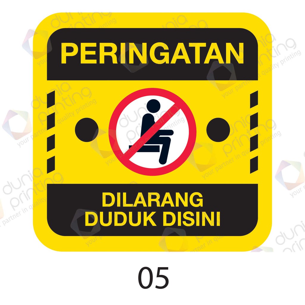Jual Stiker Kursi / Stiker Bangku/ Tempat Duduk - Stiker Jaga Jarak ...