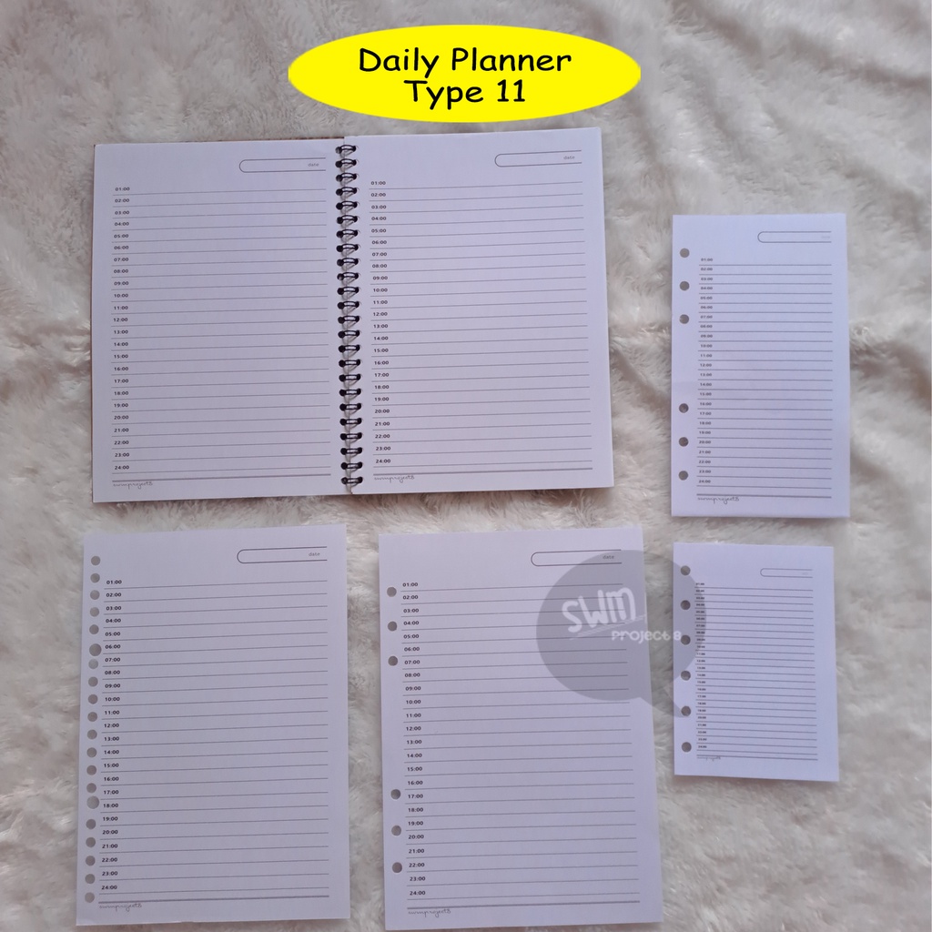 Jual [BUY5 FREE1] planner 11 - notebook spiral refill loose leaf kertas ...