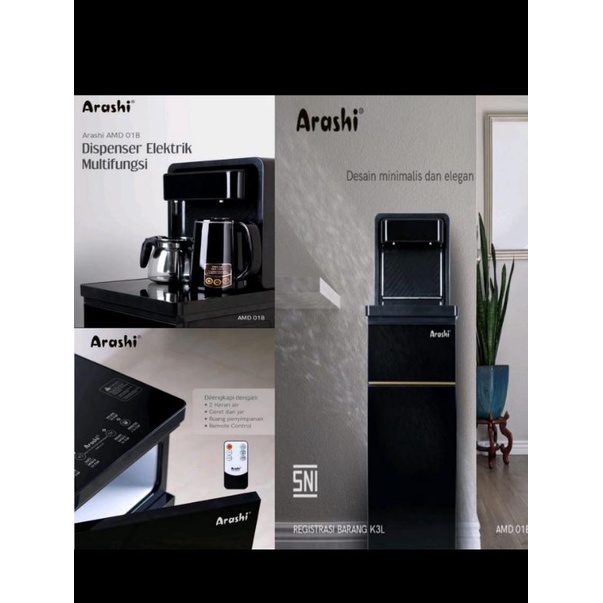 Jual Arashi Dispenser Elektrik Multifungsi AMD 018 Dilengkapi Teko ...