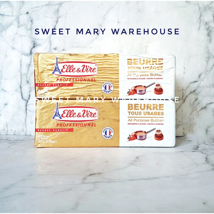 Jual Elle Vire Butter 2,5Kg All Purpose Unsalted Butter 2.5kg MURAH BDG ...