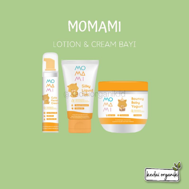 Jual MOMAMI Cutie Facial Cream / MOMAMI Silky Liquid Talc / MOMAMI ...