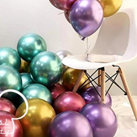 Jual ⅎ Balon Latek Chrome 1 PACK / Balon Chrome / Balon Metalik Chrome ...