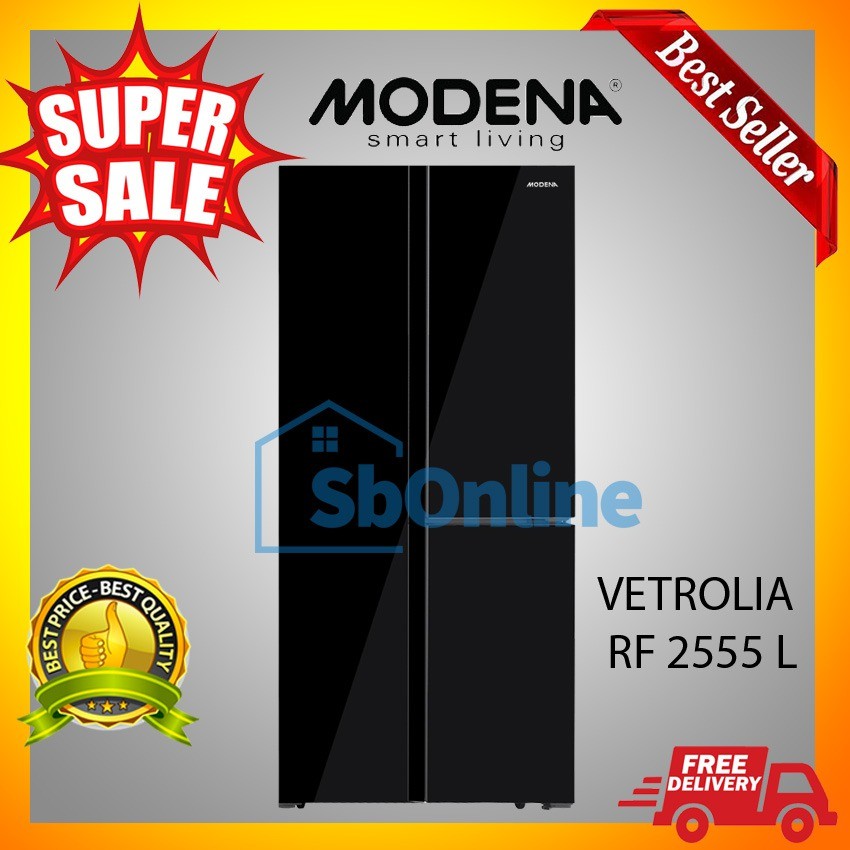 Jual KULKAS 3 PINTU BY MODENA - VETROLIA - RF 2555 L | Shopee Indonesia
