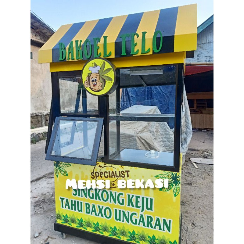 Jual Gerobak booth makanan, tahu crispy/ brintik, singkong keju dll ...