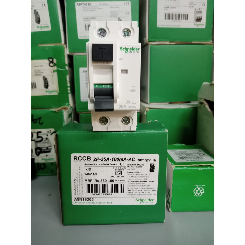 Jual Residual current circuit breaker RCCB 2P 25A 100mA A9N16203 SCHNEIDER | Shopee Indonesia