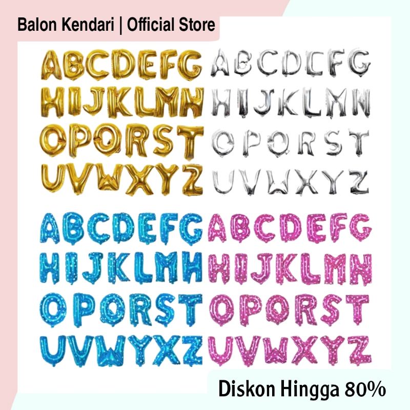Jual Balon foil huruf angka 40 cm balon huruf warna warni murah / FOIL ... Jual Balon foil huruf angka 40 cm balon huruf warna warni murah / FOIL ...
