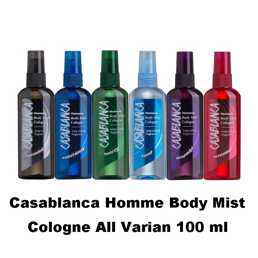 Jual Casablanca Homme Body Mist Cologne All Varian 100 ml | Shopee ...