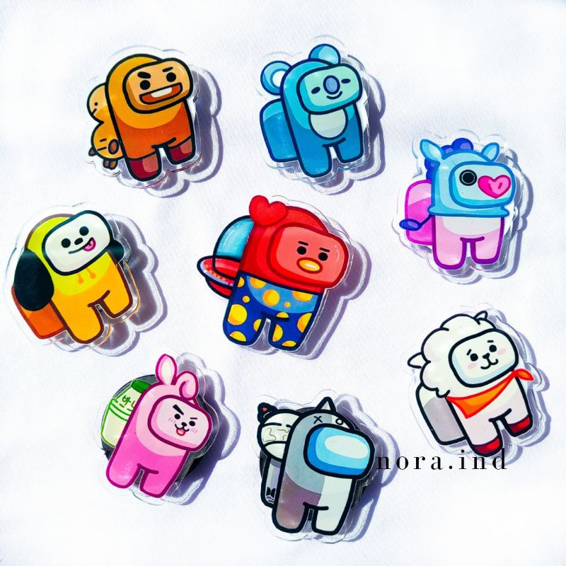 Jual Among Us BT21 Acrylic Popsocket | READY STOCK | Shopee Indonesia