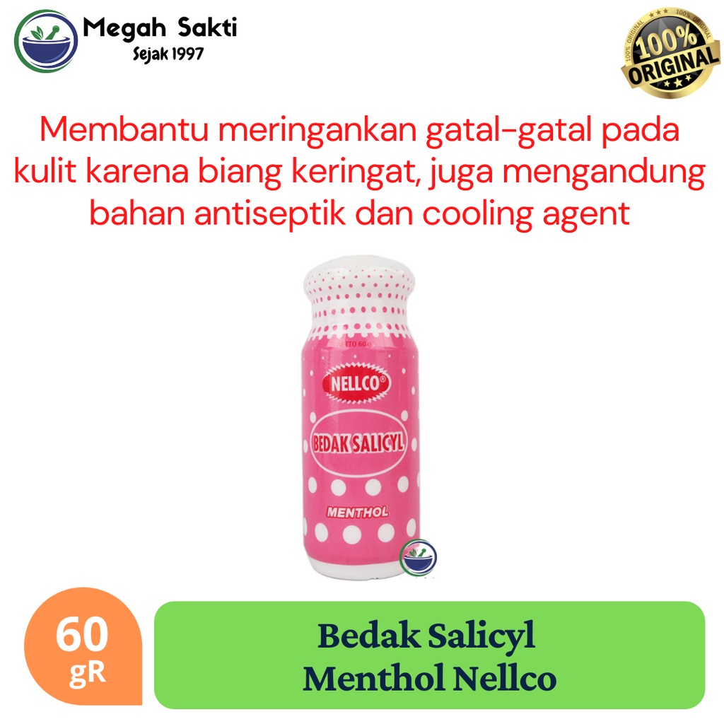 Jual Megah Sakti - Bedak Salicyl Menthol Nellco 60 gR - Bedak Gatal ...