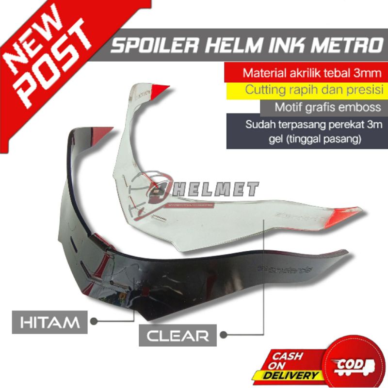 Jual Spoiler Helm Ink Metro Half Face | Shopee Indonesia