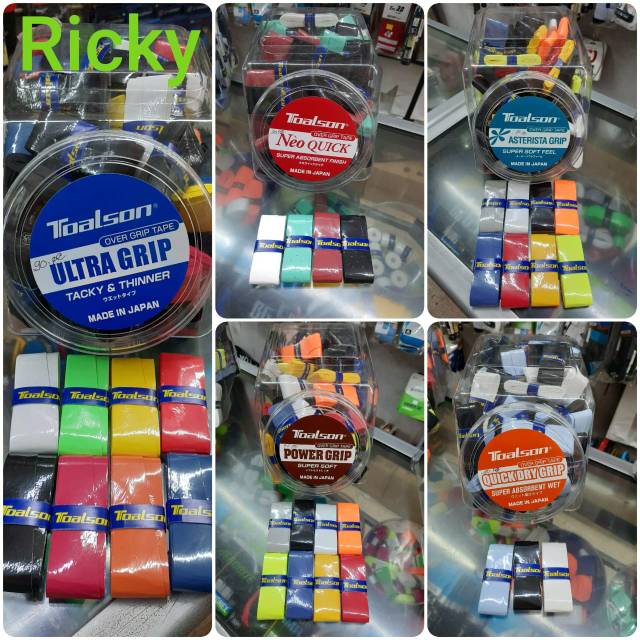Jual OVERGRIP TENNIS - OVERGRIP PADEL - GRIP TOALSON - MADE IN JAPAN ...