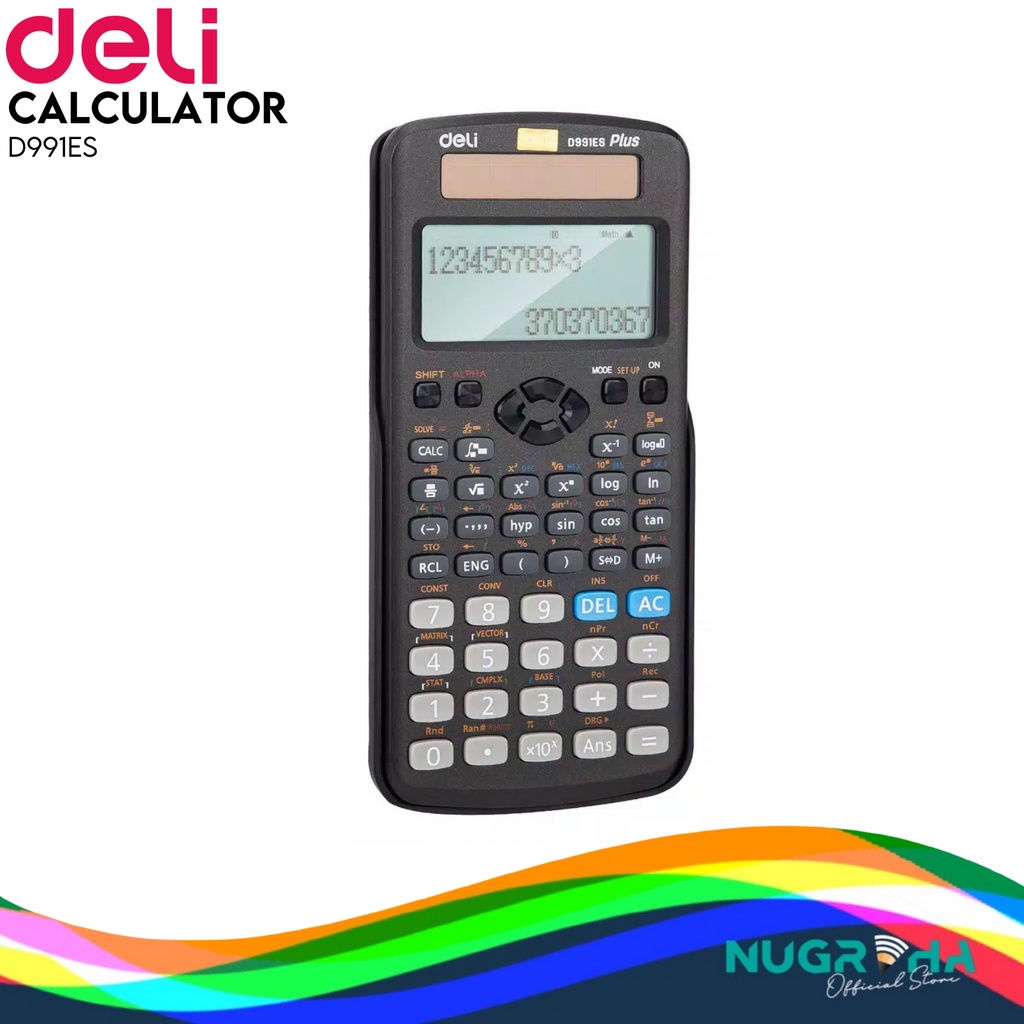 Jual KALKULATOR / CALCULATOR SCIENTIFIC DELI D991ES Hitam | Shopee ...