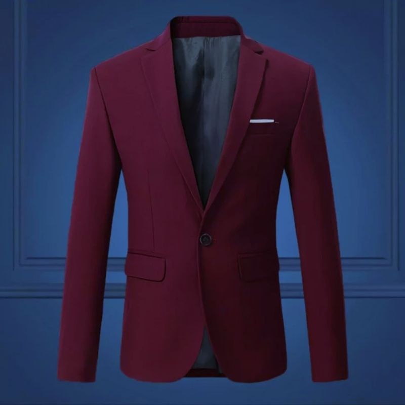 Jual Jas blazer merah marun / Jas pria maroon / blazer pria marun ...